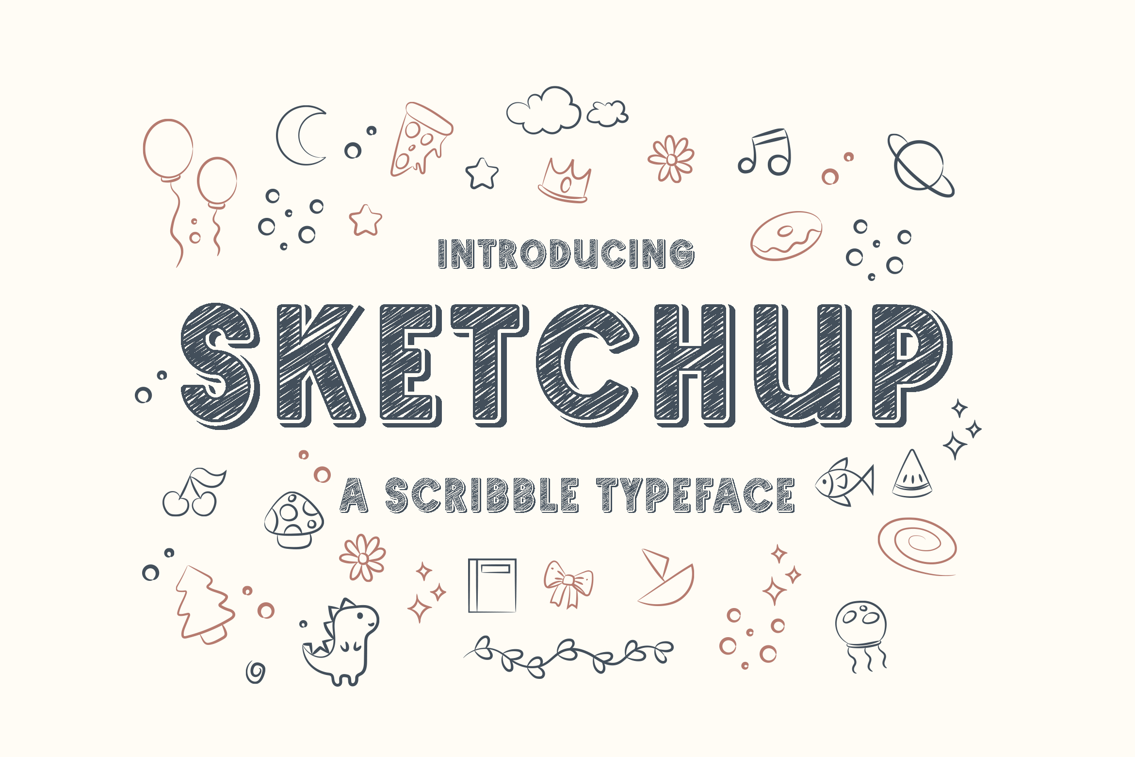 Sketchup - Adorable Scribble Typeface, Fonts | GraphicRiver
